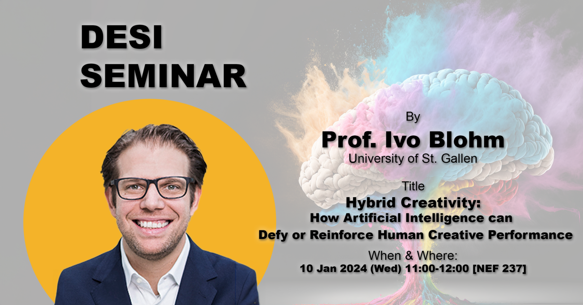 DESI Seminar: Hybrid Creativity - How Artificial Intelligence can Defy ...