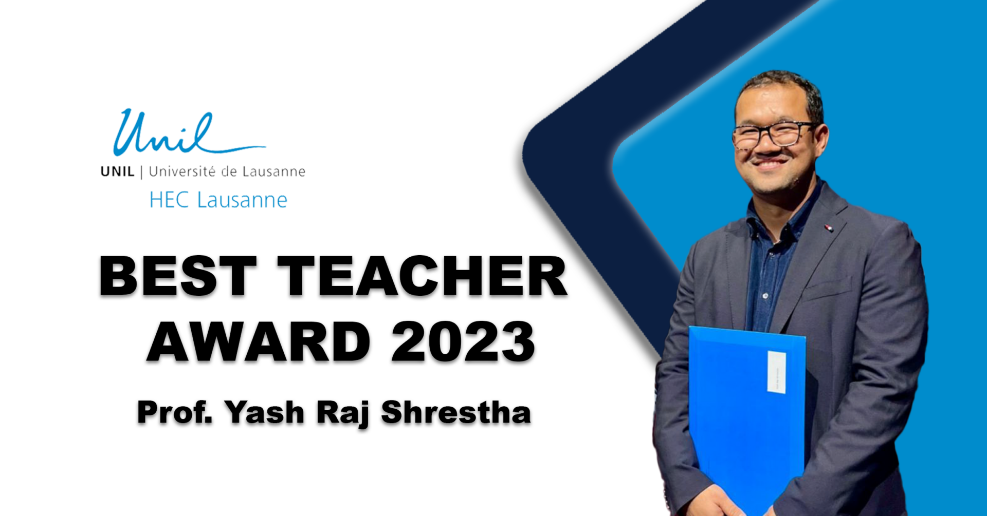 Prof. Yash Raj Shrestha Receives the Best Teacher Award! - Applied ...