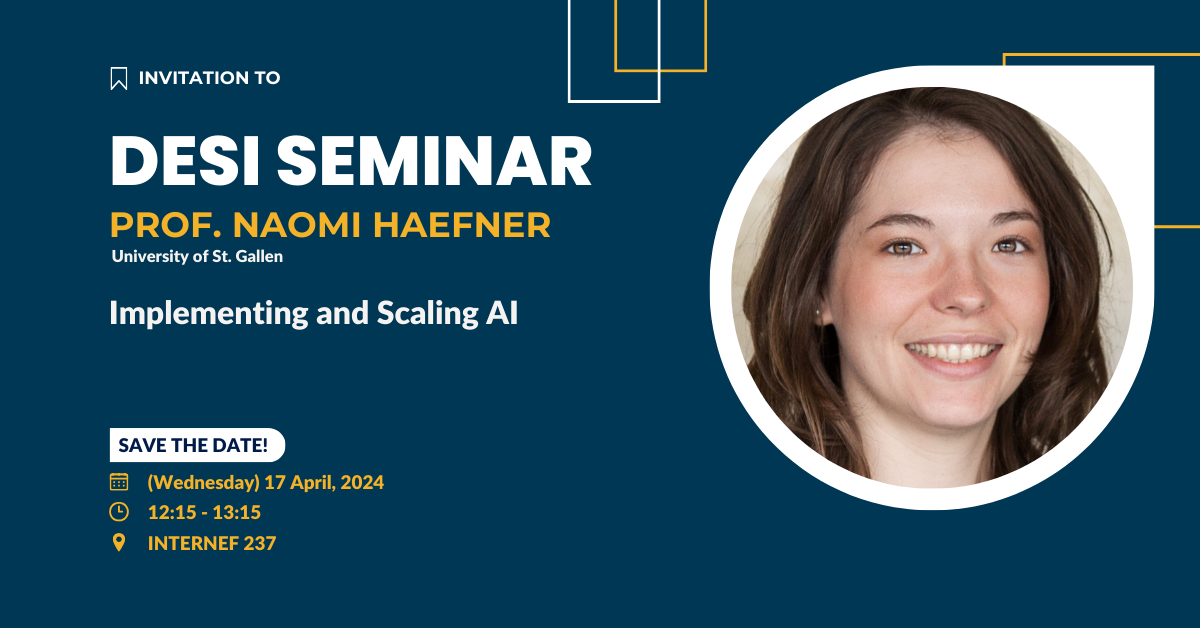 DESI Seminar: Implementing and Scaling AI - Applied Artificial ...