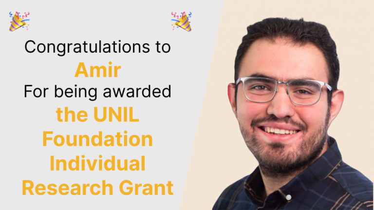 Congratulations to Amir for being awarded the UNIL Foundation ...