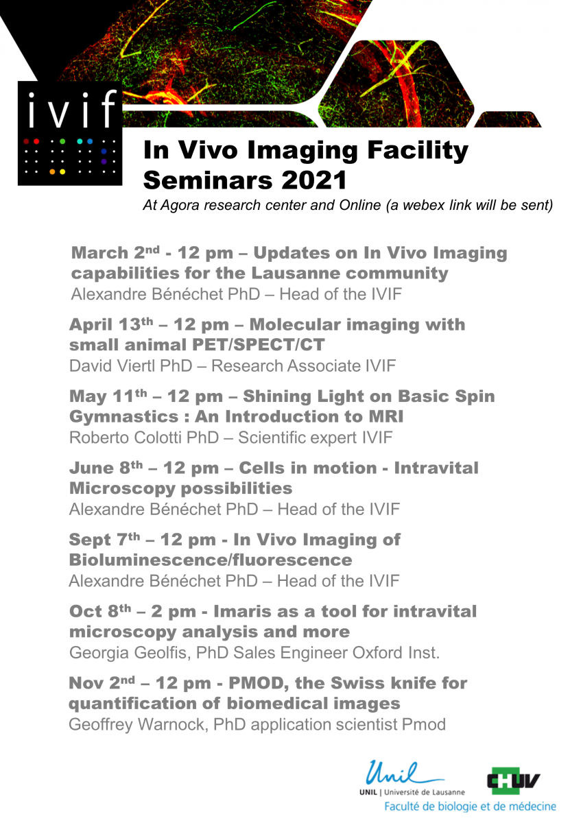 IVIF seminars 2021 - IVIF - In Vivo Imaging Facility - University of ...