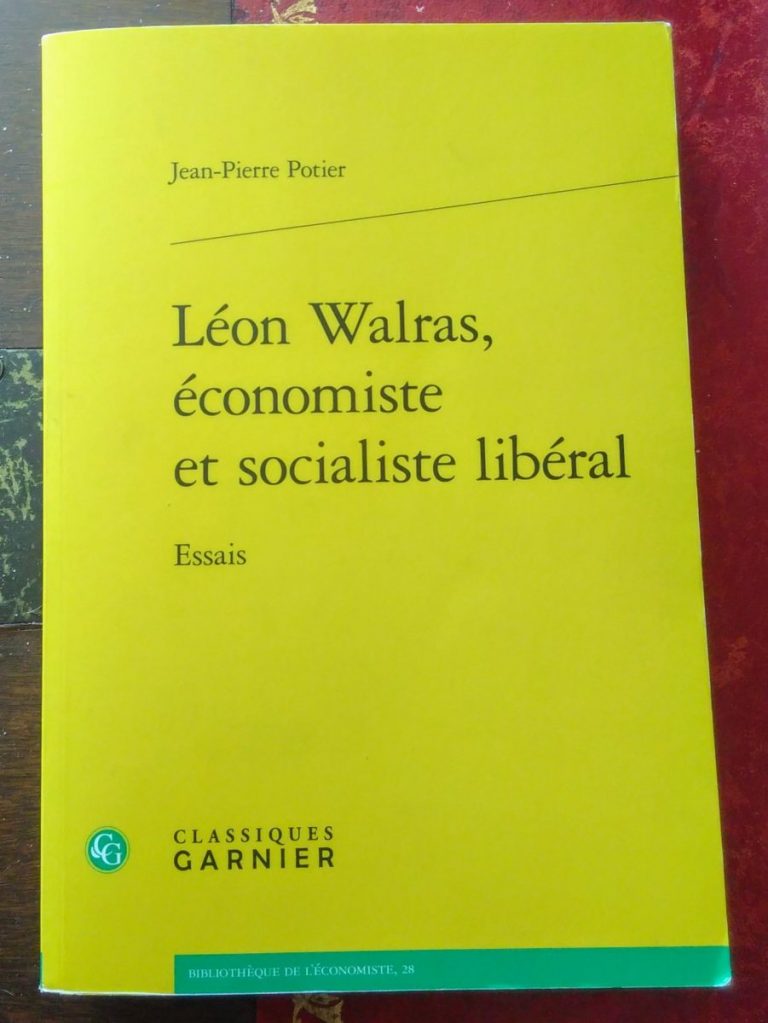 Publication d’une monographie sur Léon Walras – International Walras ...